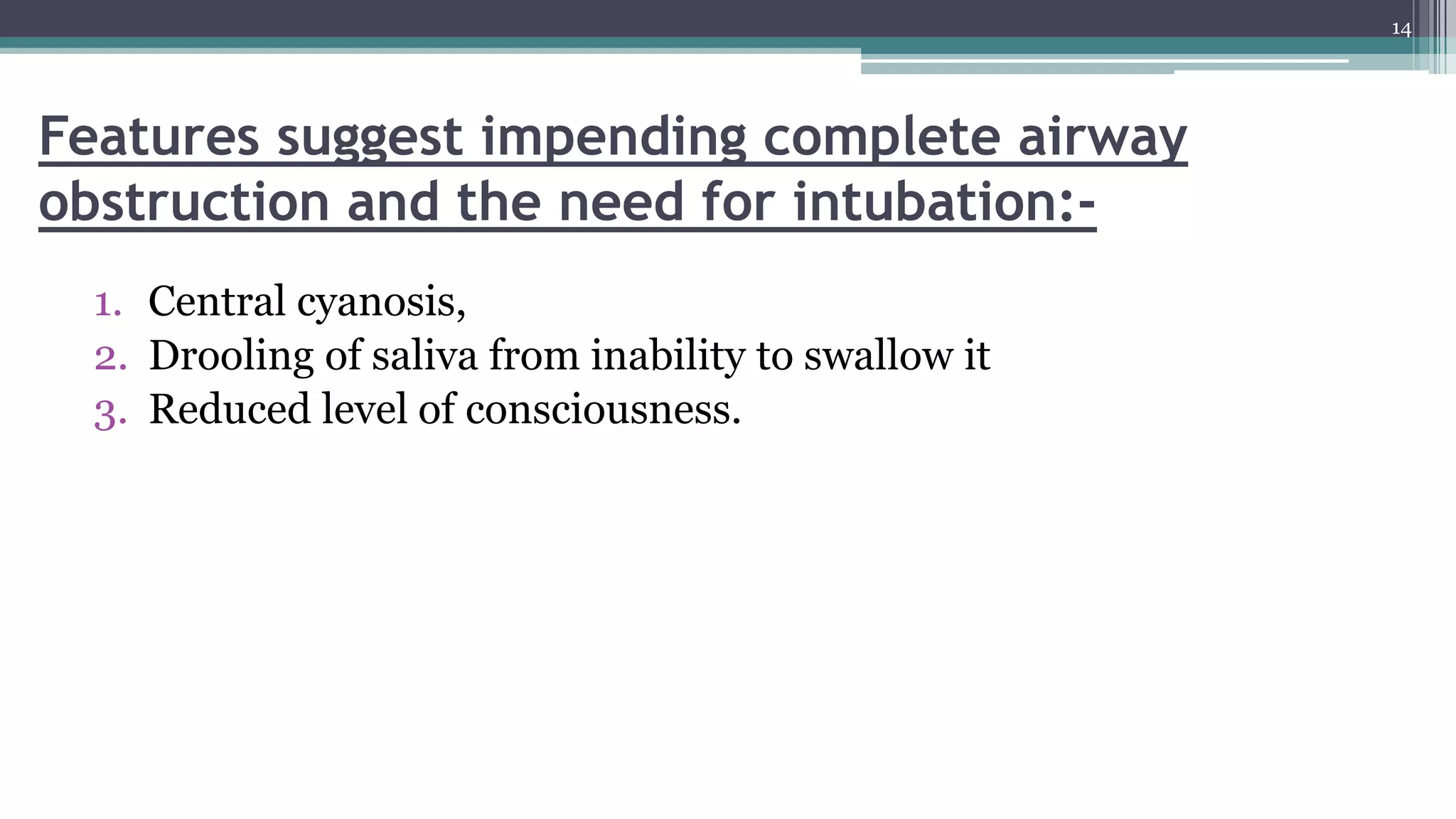 Approach to non-infectious Upper Airway Obstruction “Stridor” in ...