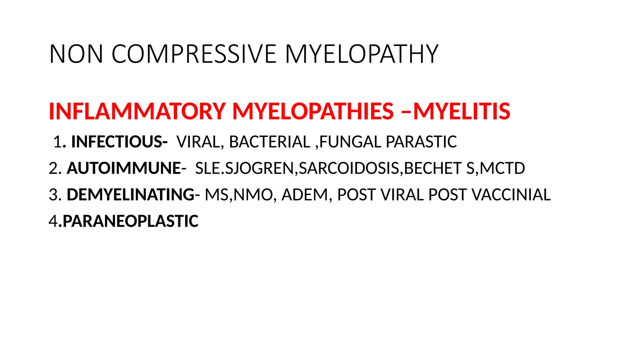 APPROACH TO NON COMPRESSIVE MYELOPATHY [Autosaved].pptx