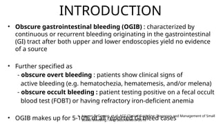 APPROACH TO OBSCURE Gastrointestinal BLEEDING(1).pptx