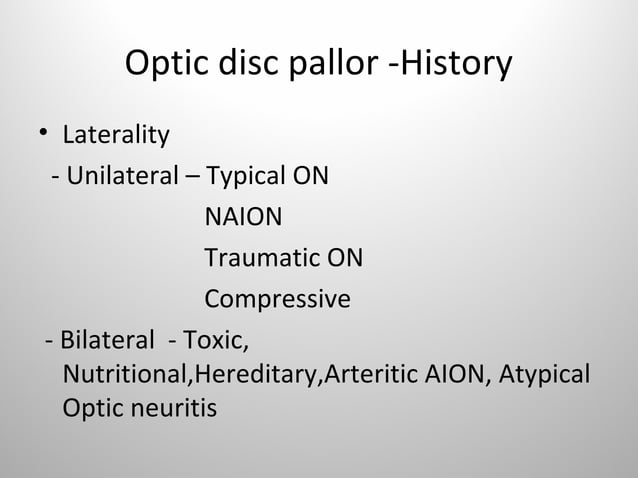 Approach to Disc Pallor and Automated Fields in Neuro-ophthalmology ...