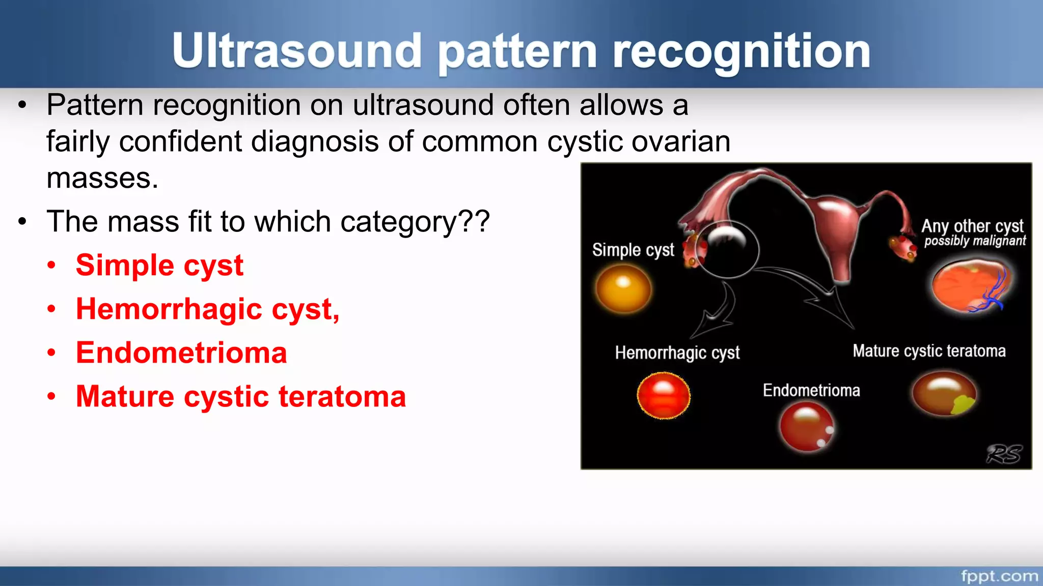 Approach to ovarian masses (NEW) | PPTX