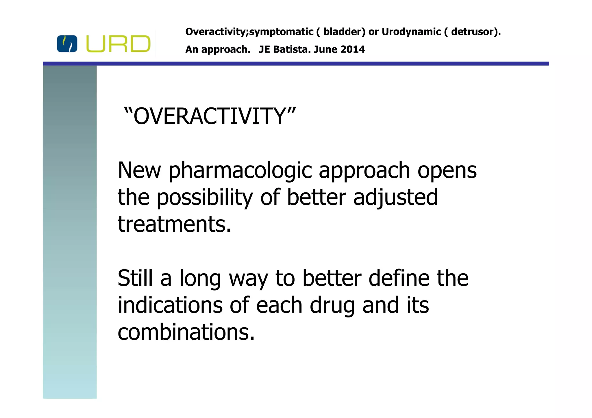 Approach to overactive bladder. Dr.Batista | PPT