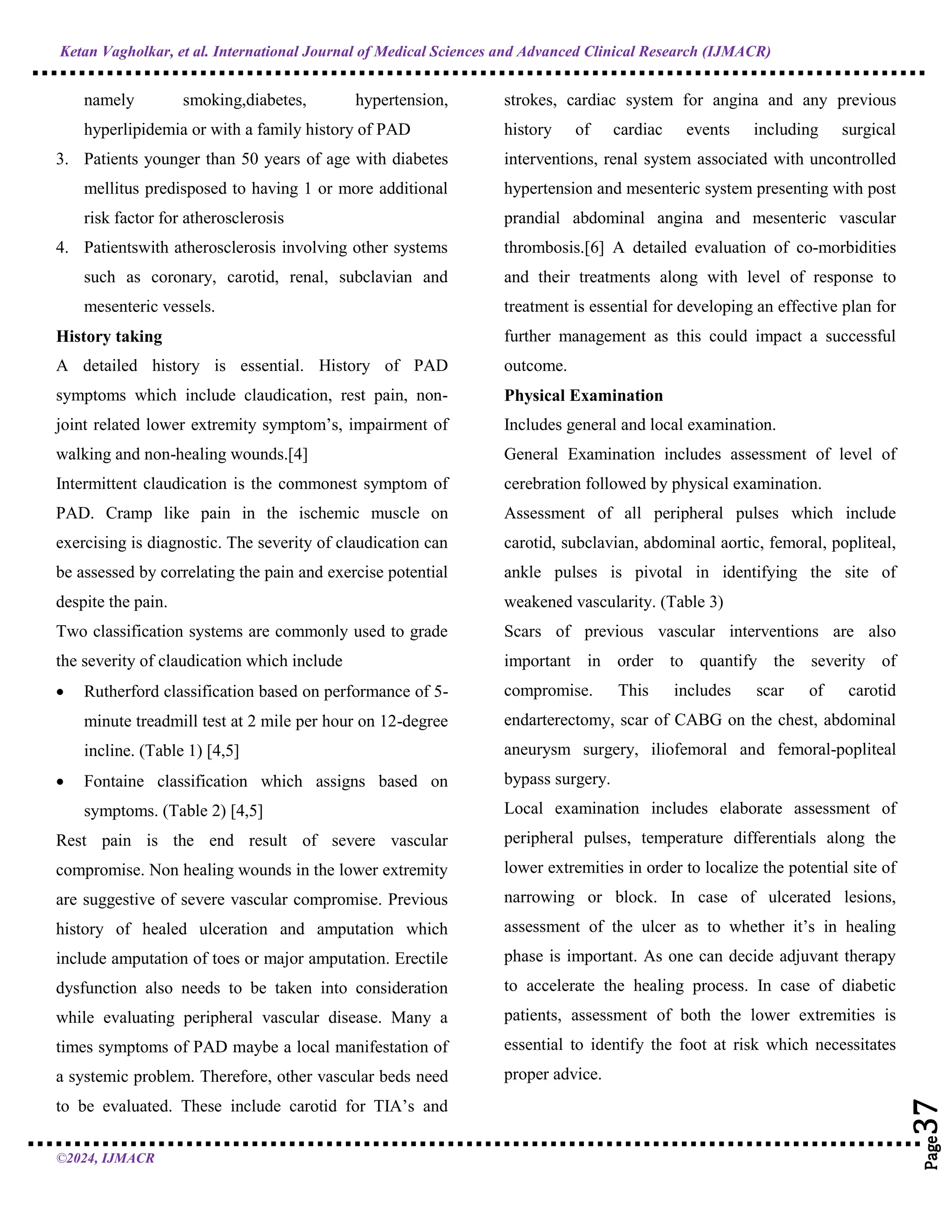 Approach To Peripheral Arterial Disease Pad Pdf