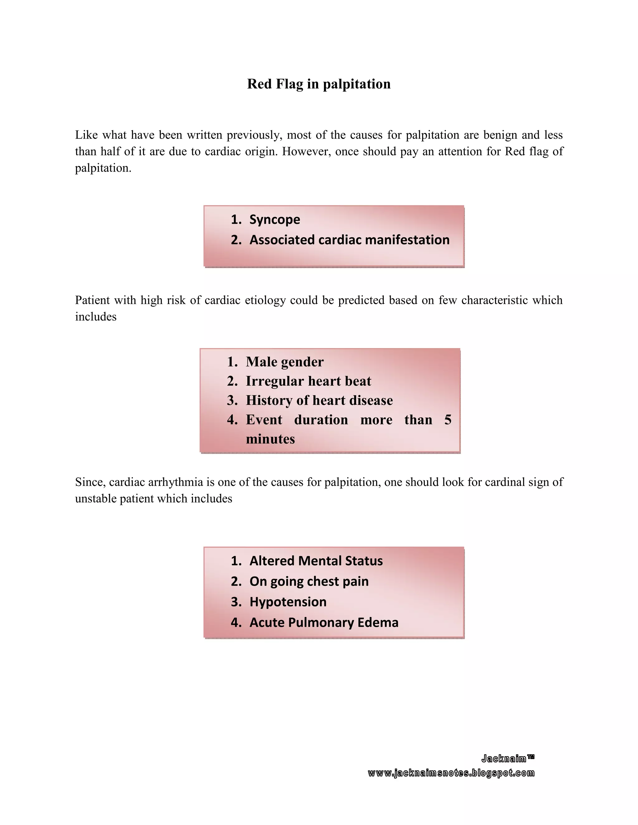 Approach to palpitation family medicine case discussion 2010 | PDF