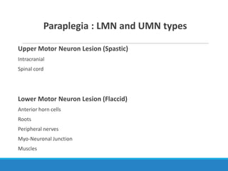 Approach to a case of paraparesis .pptx
