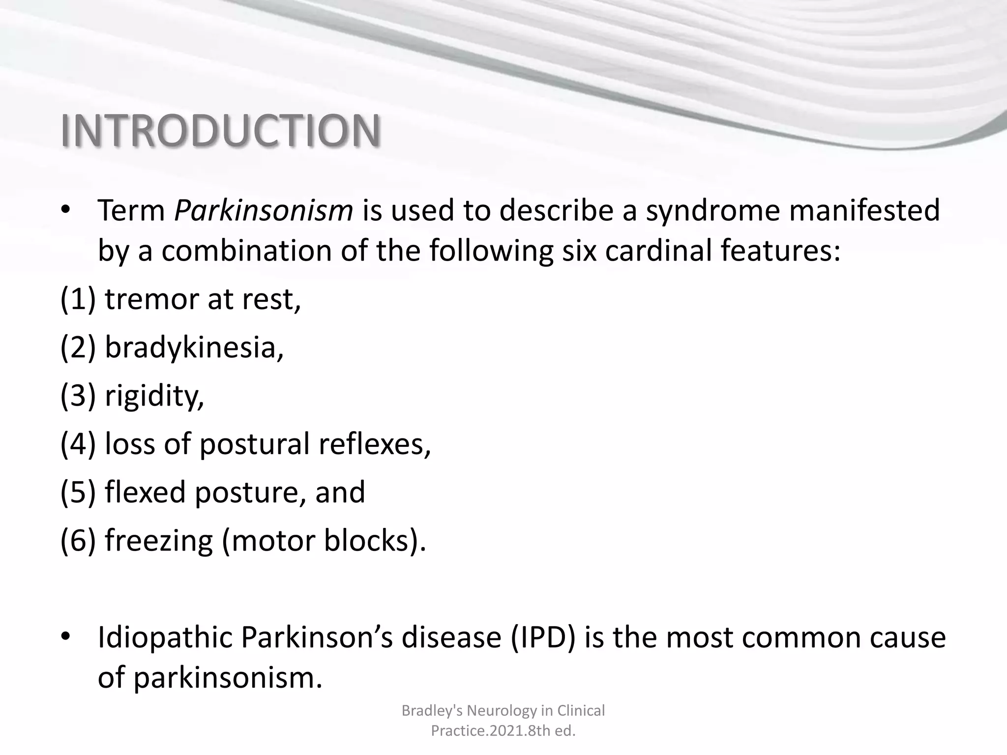 Approach to parkinsonism | PPTX