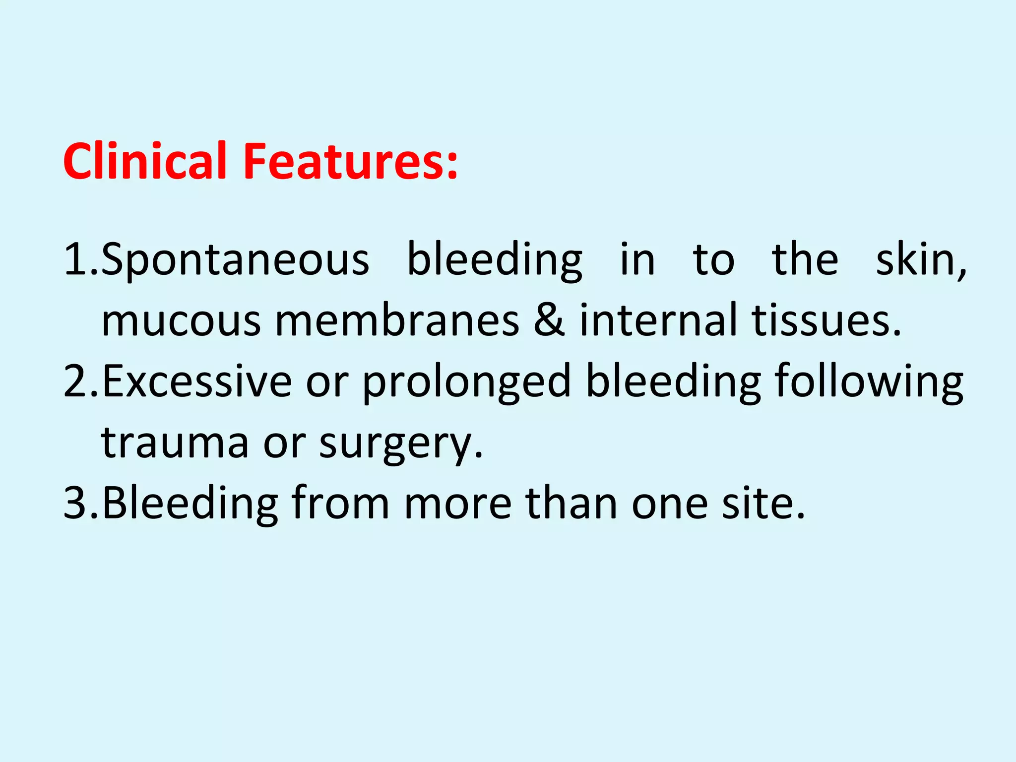 Approach to patients with bleeding disorders | PPT