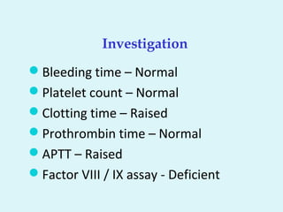 Approach to patients with bleeding disorders | PPT
