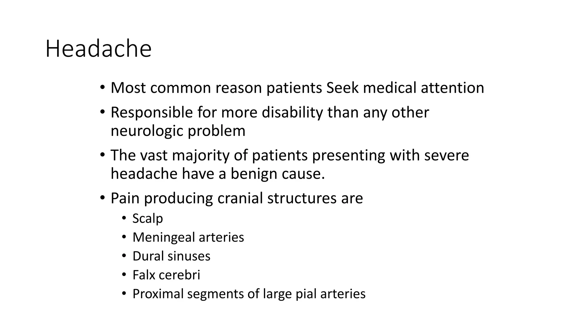 Approach to patient with headache | PPTX