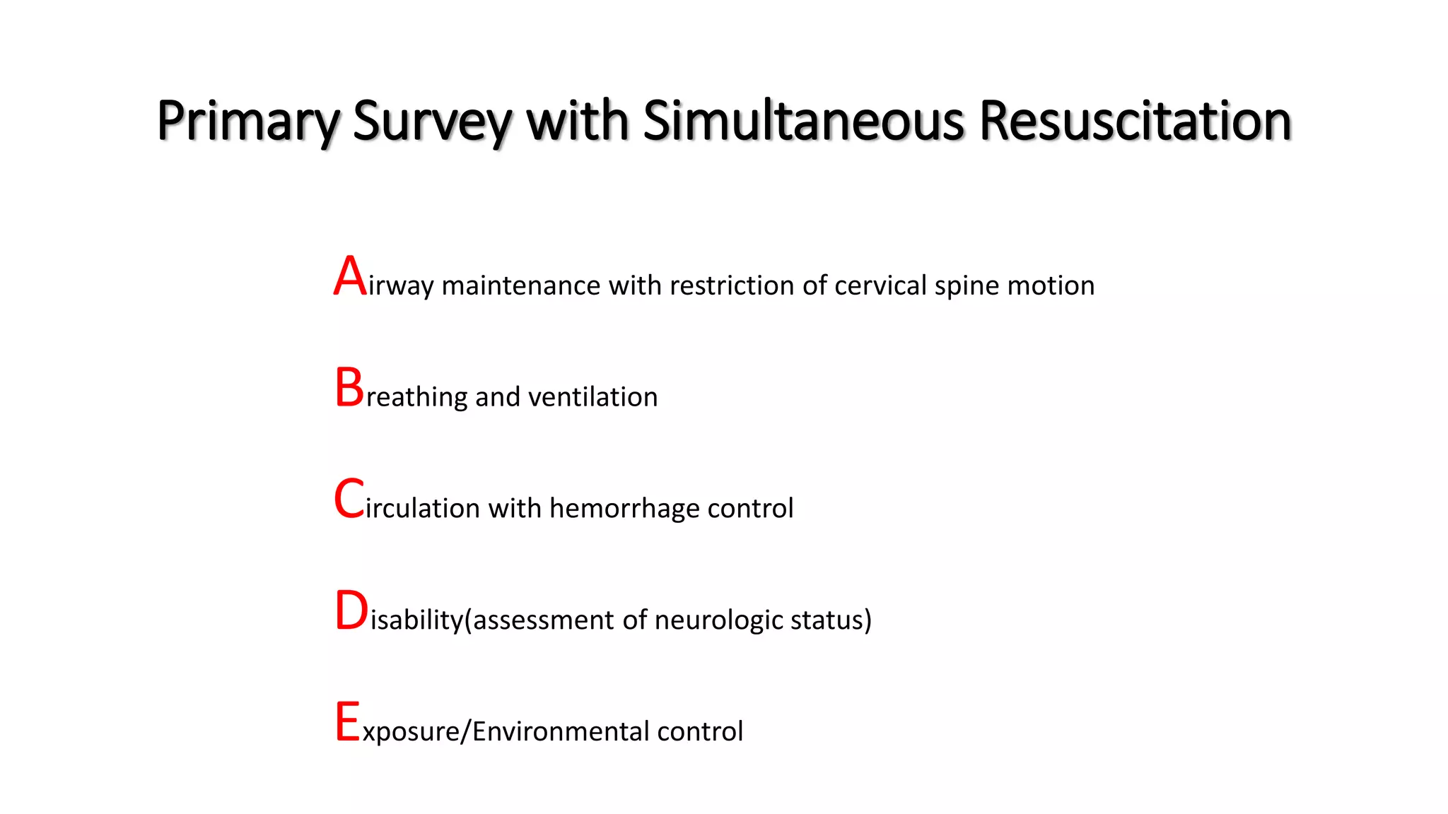 Approach to patients with polytrauma | PPTX