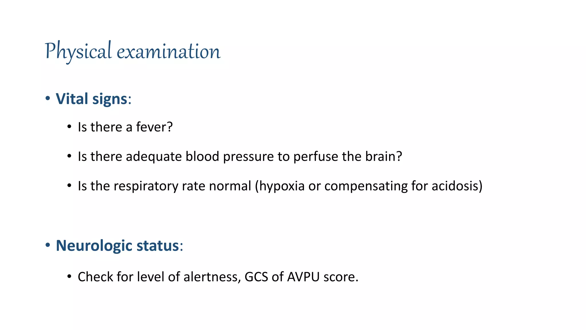 Approach to patient with altered sensorium | PPTX
