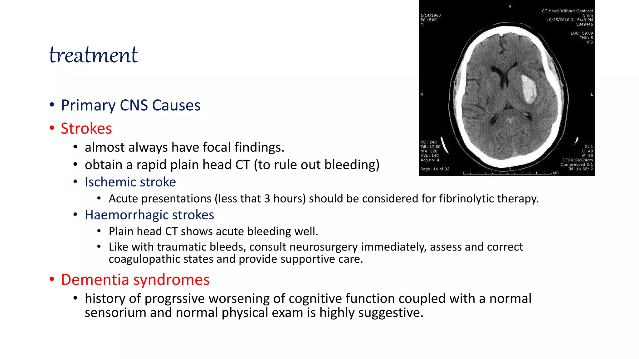 Approach to patient with altered sensorium | PPTX