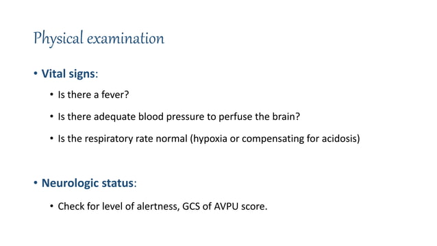 Approach to patient with altered sensorium | PPTX | Brain and Nervous ...