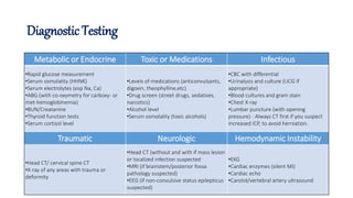 Approach to patient with altered sensorium | PPTX
