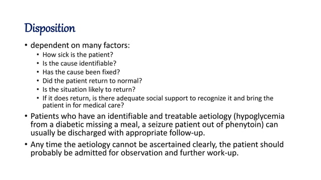 Approach to patient with altered sensorium | PPTX | Brain and Nervous ...