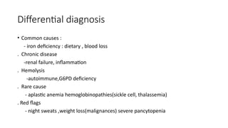 approach to patient with anemia internal medicine | PPTX