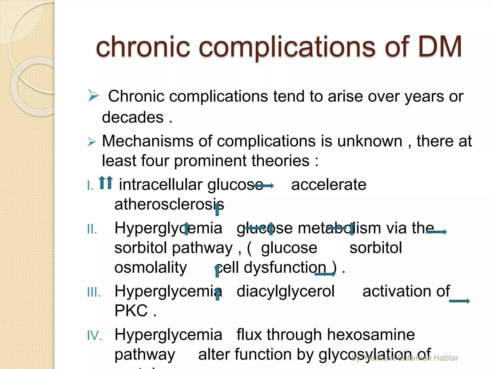 Approach to patient with chronic complications of diabetes | PPT