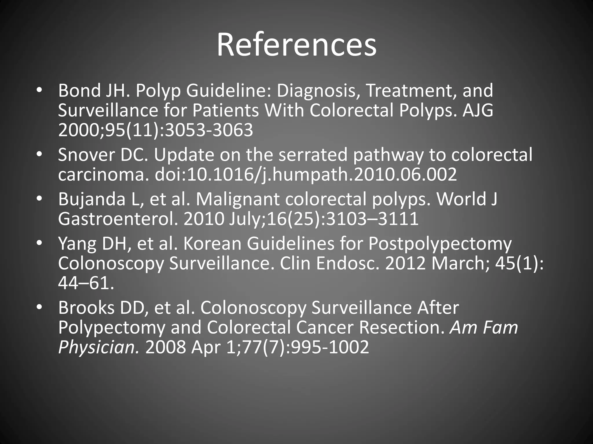 Colorectal Polyp - Management | PPTX