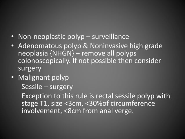 Colorectal Polyp - Management | PPT