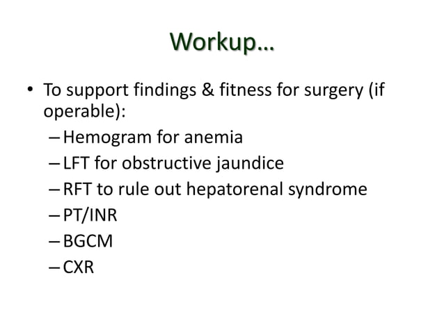 Approach to patient with gall bladder lump | PPTX