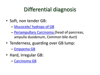 Approach to patient with gall bladder lump | PPTX