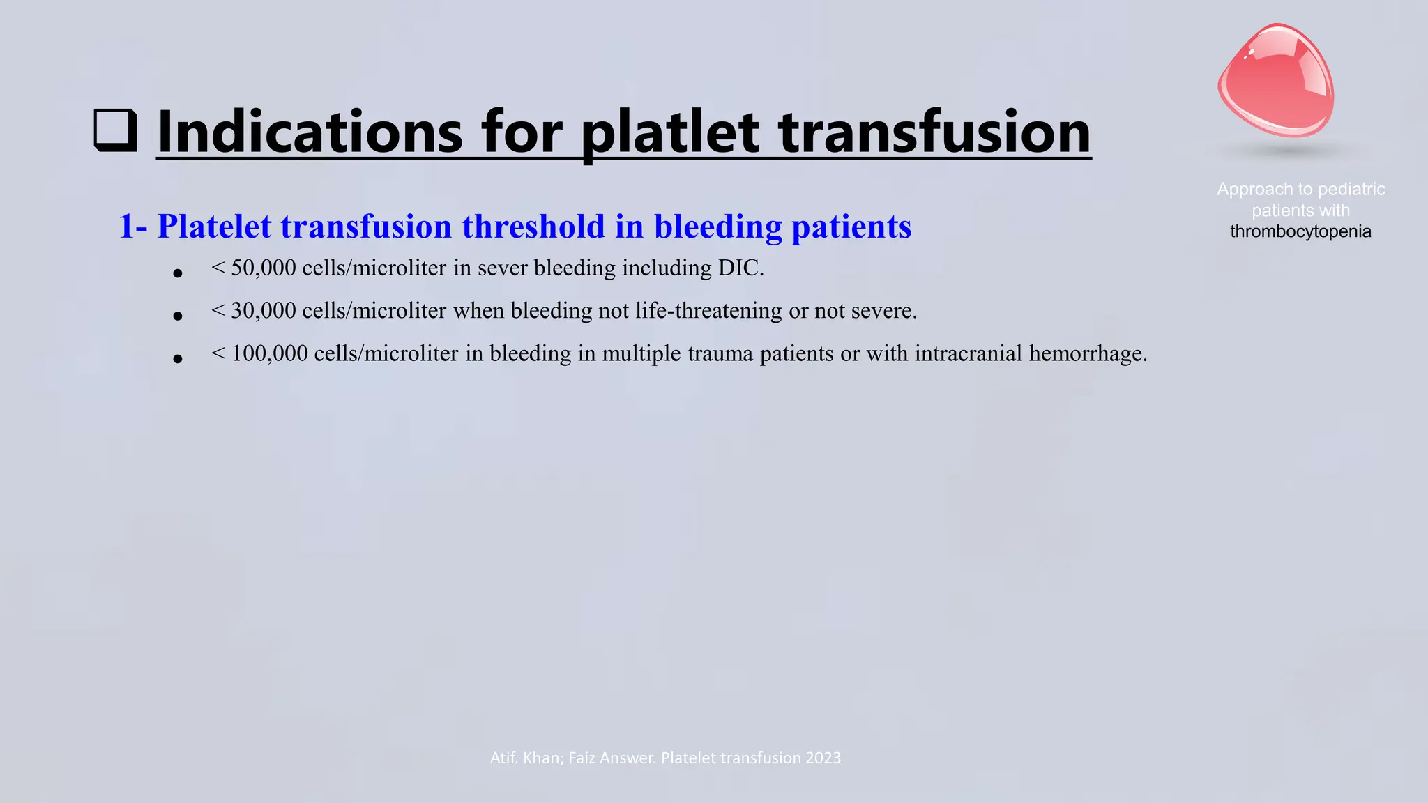 Approach to Pediatric patient with thrombocytopenia.pptx