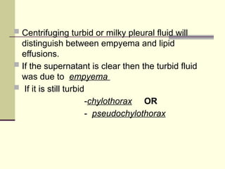 approach to pleural effusion: clinical presentation, diagnosis, and ...