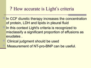 approach to pleural effusion: clinical presentation, diagnosis, and ...
