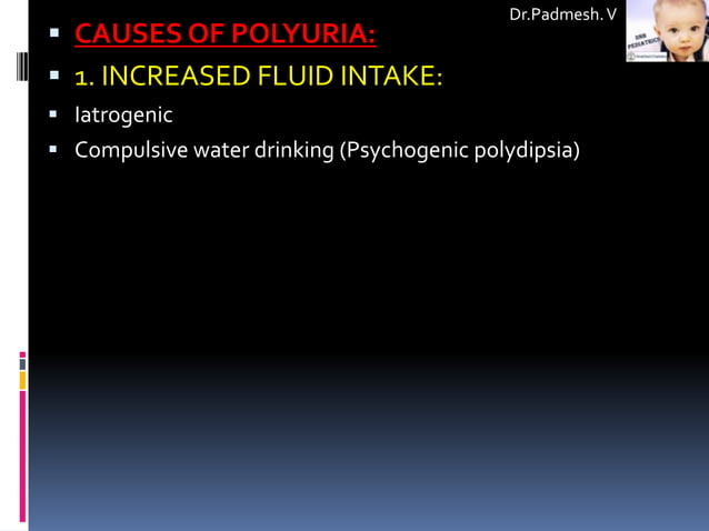 Approach to Polyuria in Children... Dr.Padmesh | PPTX | Medical Tests ...