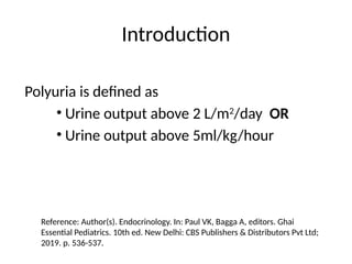approach to polyuria in pediatrics 1.1 (1).pptx | Free Download