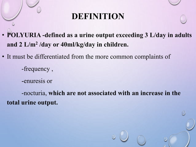 APPROACH TO POLYURIA AND POLYDIPSIA in children | PPTX