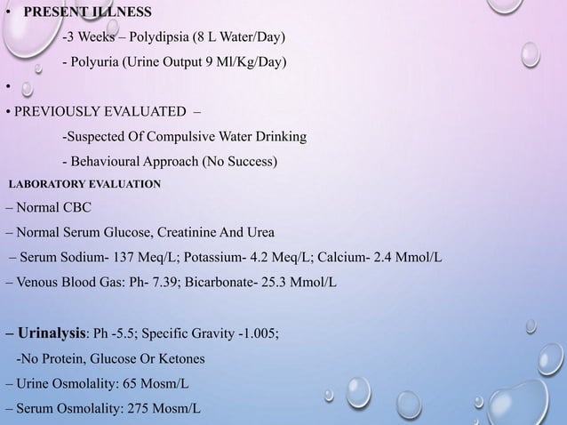 APPROACH TO POLYURIA AND POLYDIPSIA in children | PPTX