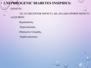 APPROACH TO POLYURIA AND POLYDIPSIA in children | PPTX