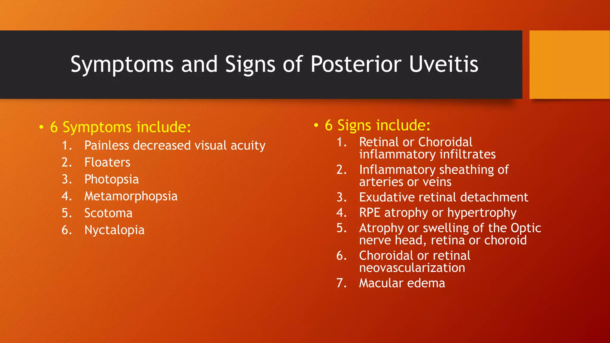 Approach to posterior uveitis final modified | PPTX