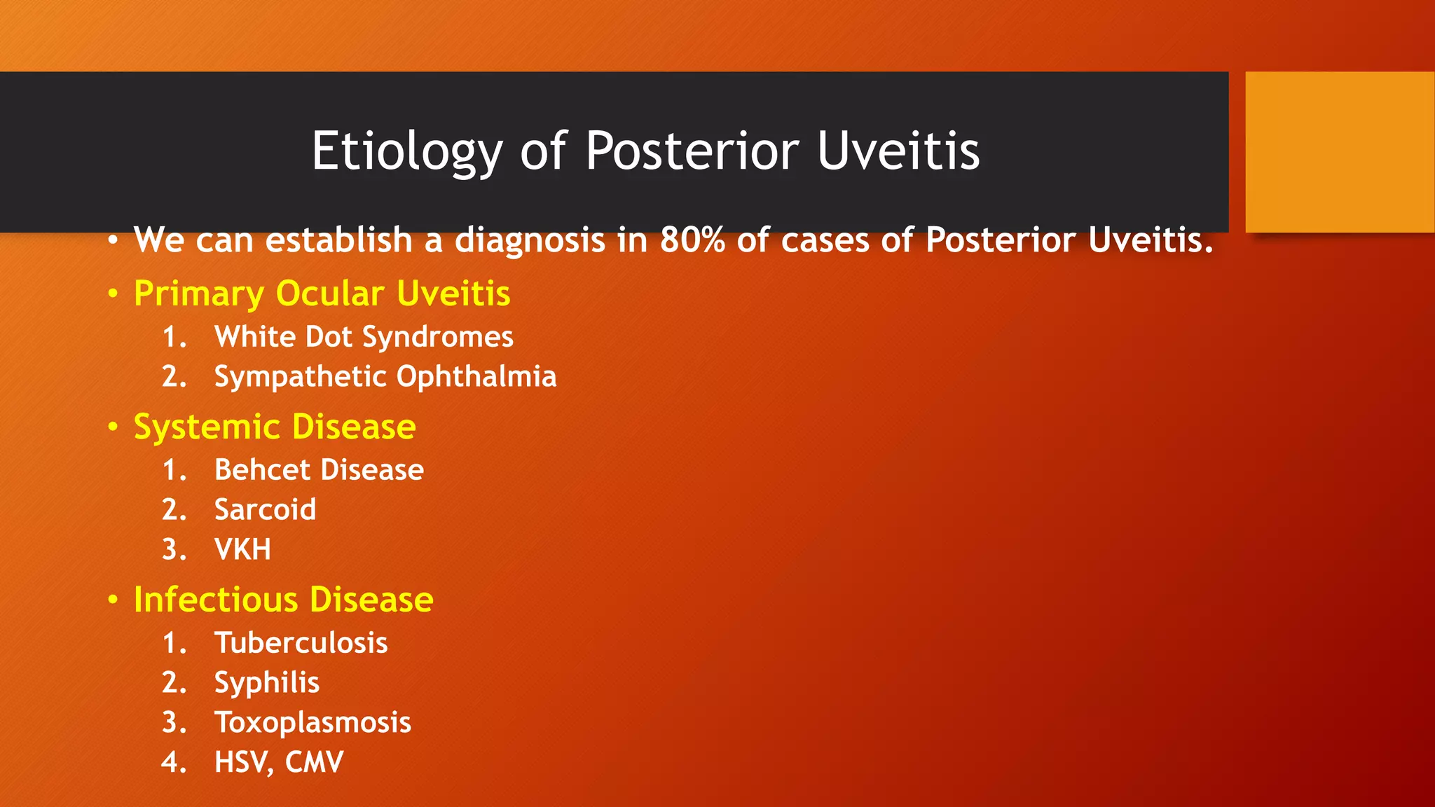 Approach to posterior uveitis final modified | PPTX