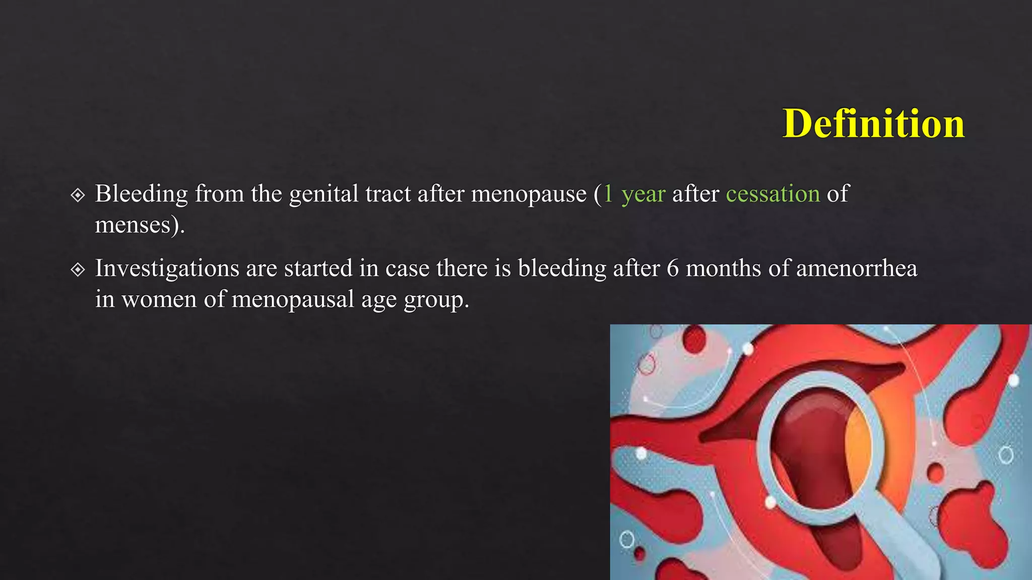 Approach to post menopausal bleeding | PPTX