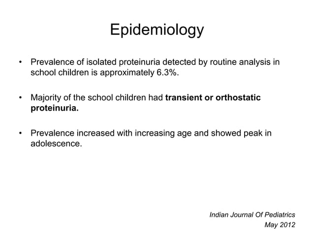 Approach to proteinuria in Children | PPT | Medical Health