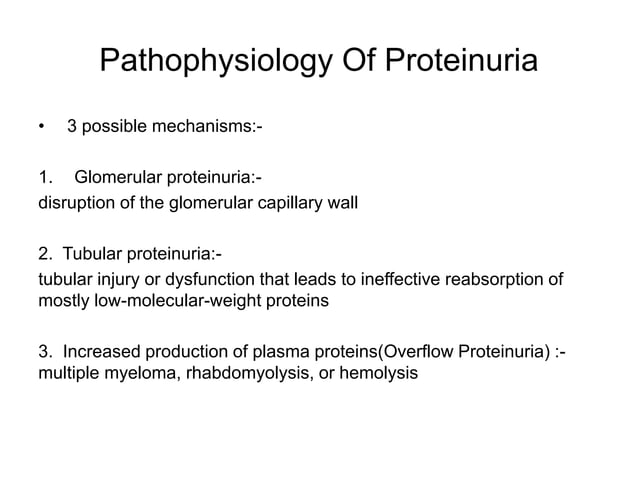 Approach to proteinuria in Children | PPT | Medical Health