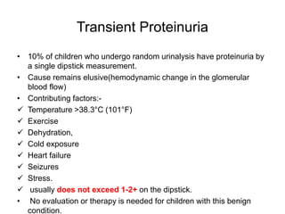 Approach to proteinuria in Children | PPT