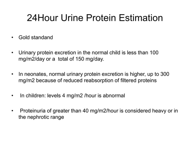 Approach to proteinuria in Children | PPT | Medical Health