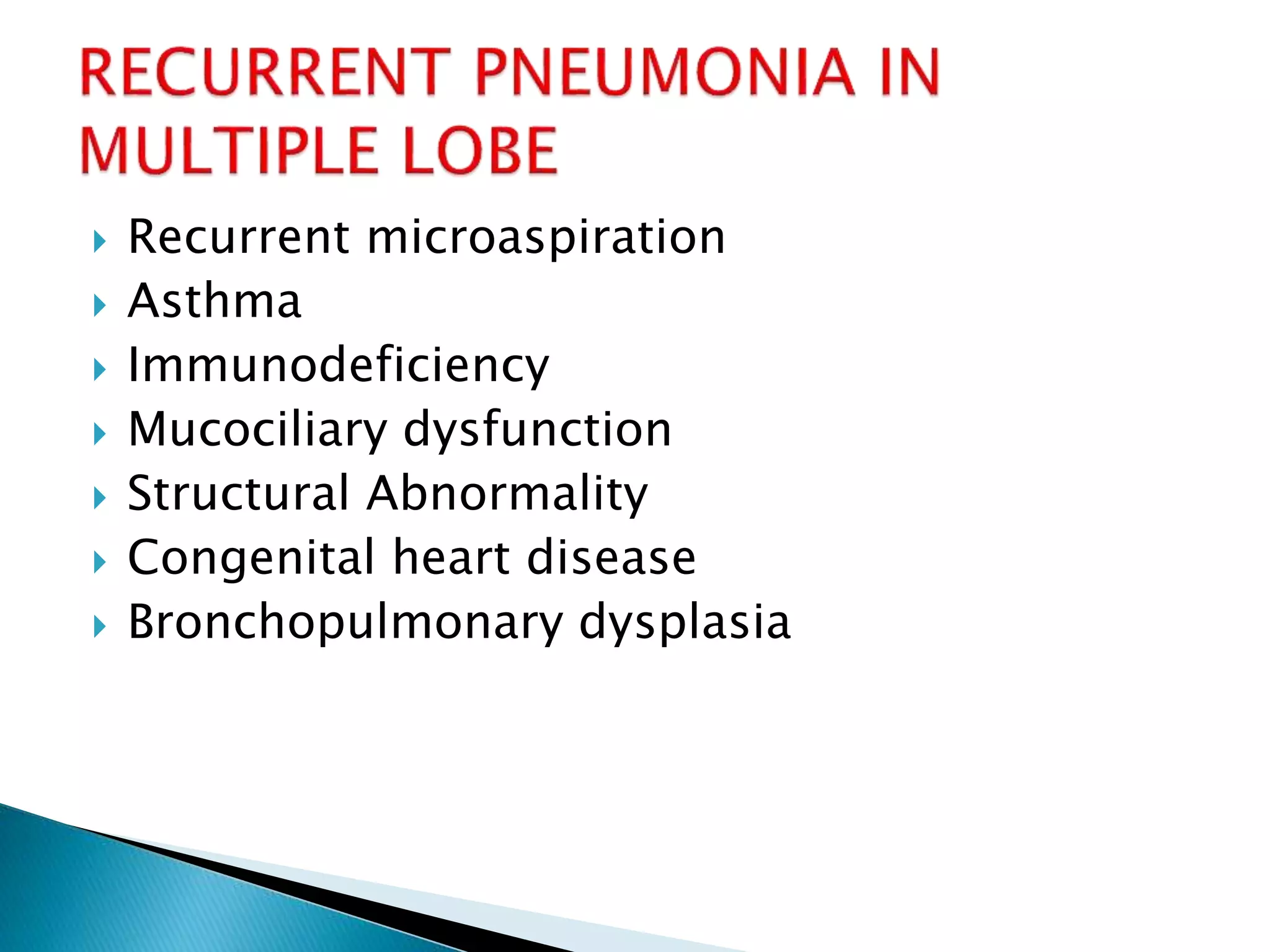 Approach to recurrent pneumonia | PPTX