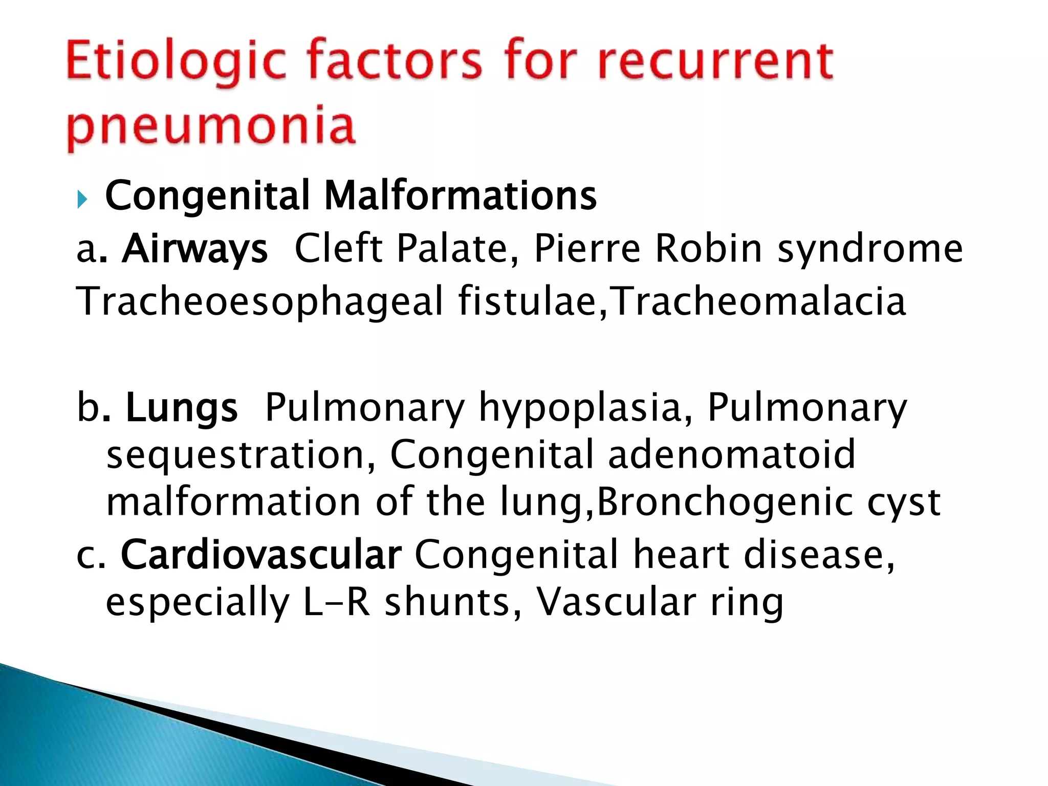 Approach to recurrent pneumonia | PPTX
