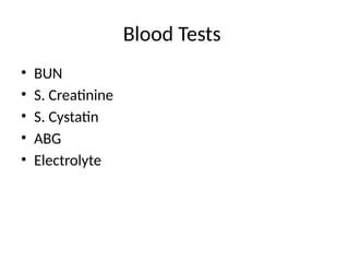 Approach to renal function test- power point | PPTX | Medical Tests ...