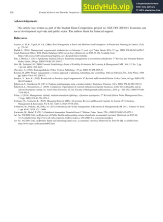 Approach To Risk Management Decision-Making In The Small Business | PDF