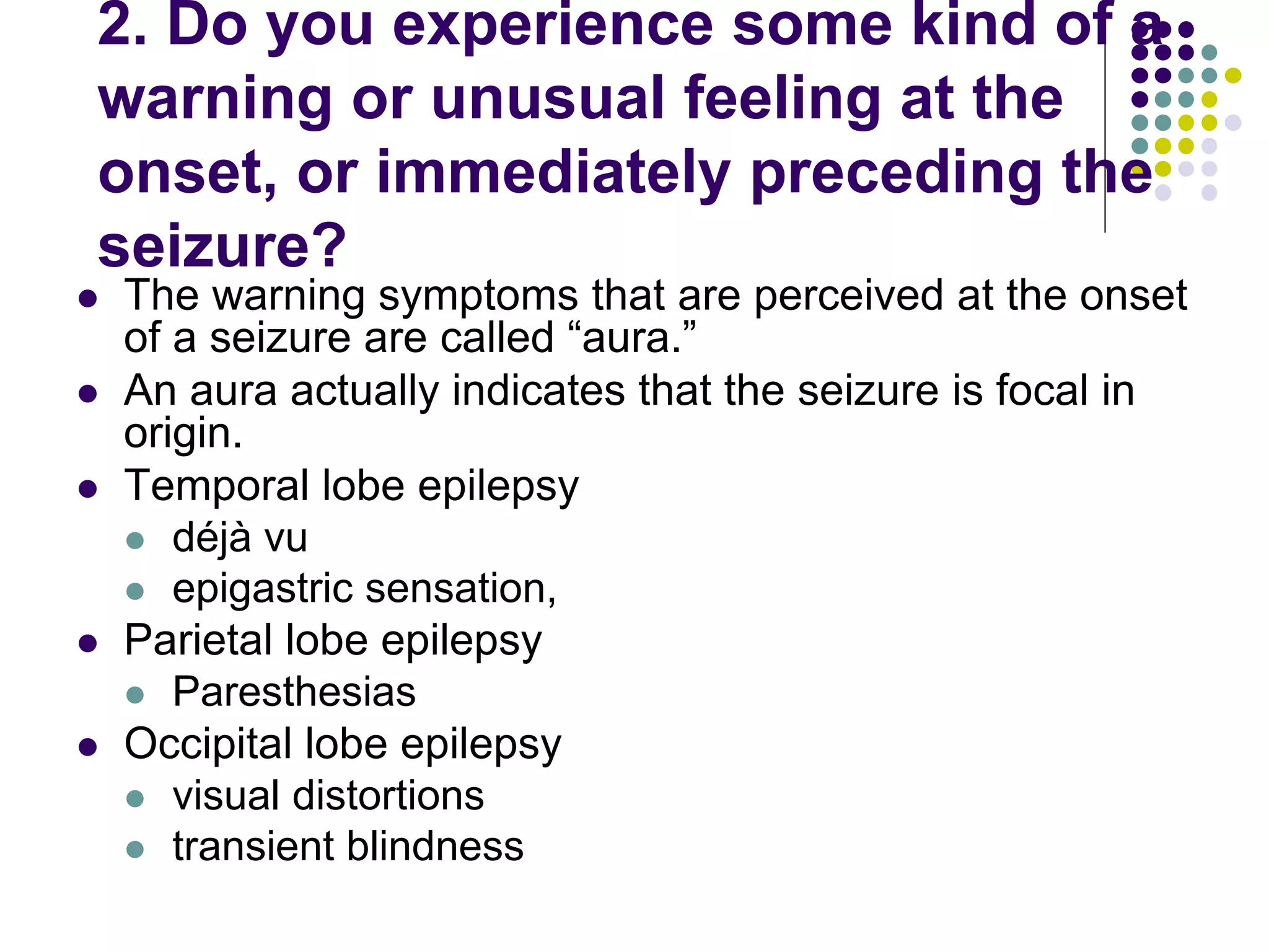 Approach to seizure | PPTX