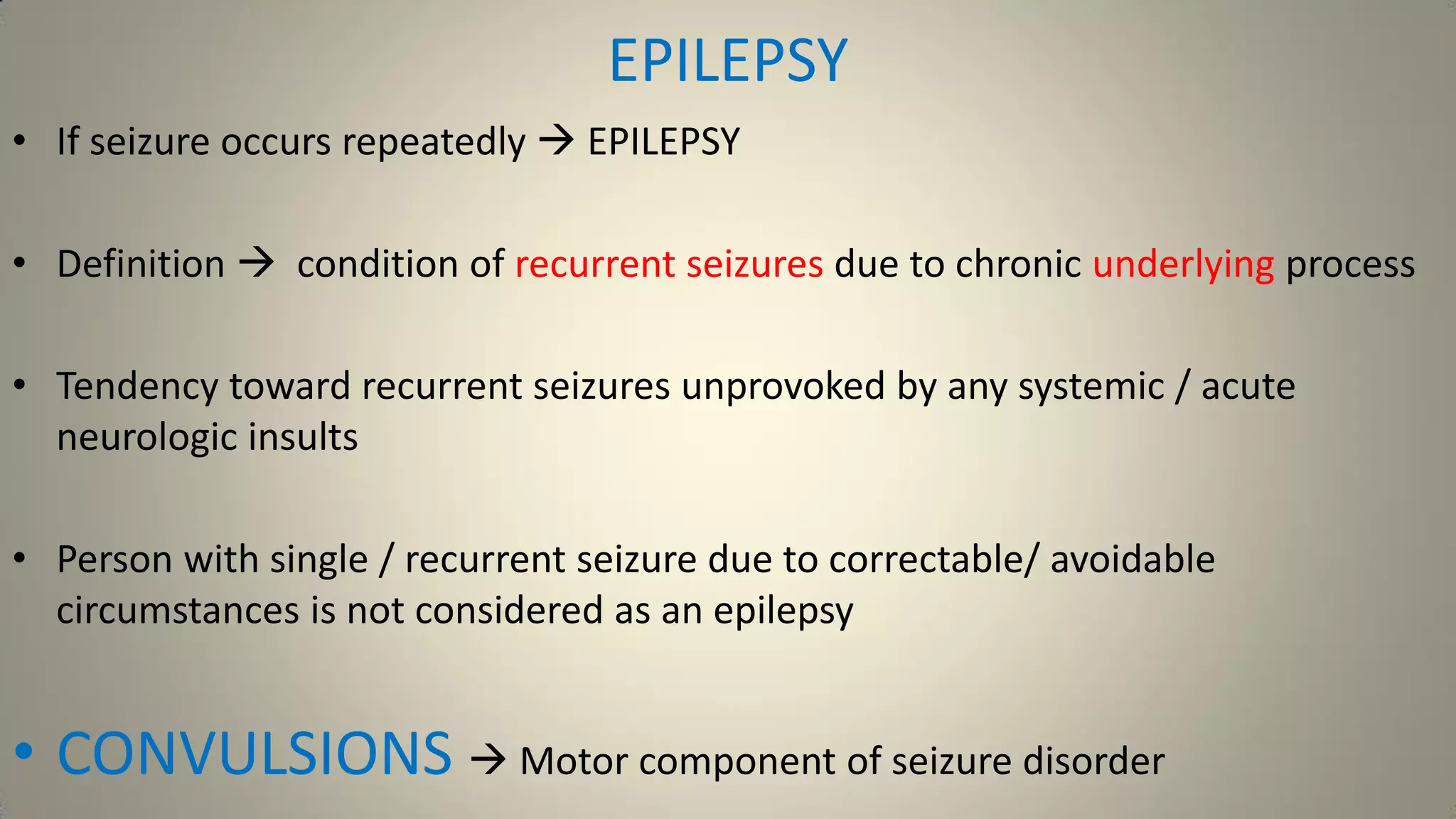 Approach to seizure disorders abhijith | PDF