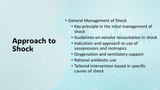 Approach to SHOCK Harrison's Hour discussion | PDF