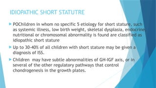 APPROACH TO SHORT STATURE presentation for medical students | PPTX