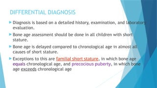 APPROACH TO SHORT STATURE presentation for medical students | PPTX