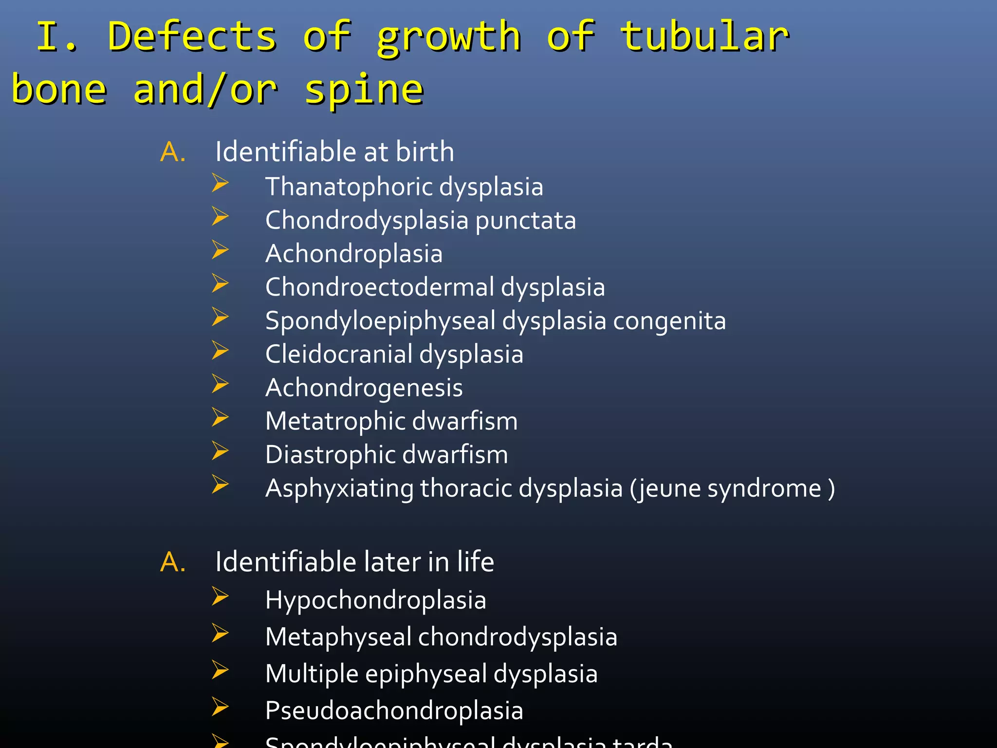 Approach to skeletal dysplasia | PPT